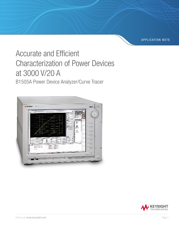 Accurate And Efficient Characterization Of Power Devices At 3000 V 20 A